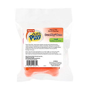 Hartz DuraPlay Bone Squeaky Latex Dog Toy for Small Breeds, 3 Pack
