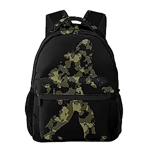 Camo Camouflage Bigfoot School Bookbag For Boys Girls Computer Backpacks Book Bag Travel Hiking Camping Daypack