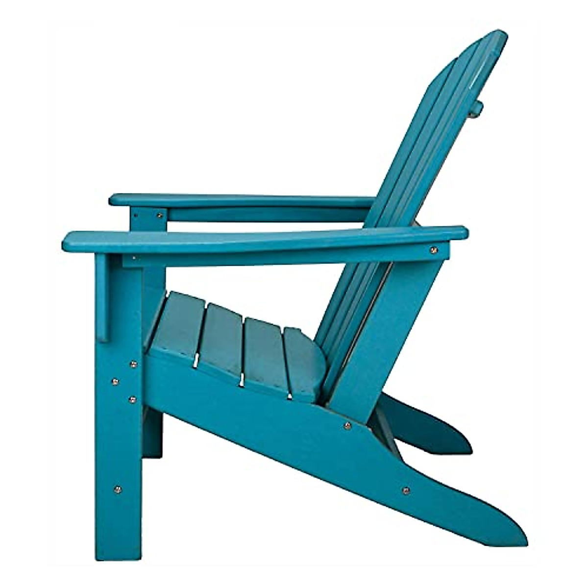 Leisure Classics UV Protected HDPE Indoor Outdoor Adirondack Lounge Patio Porch Deck Chair, Turquoise