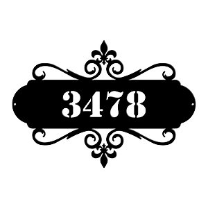 Personalized Metal Sign Custom House Address Numbers Plaque for Housewarming Monogram Signs for Apartment Home Outdoor Street Outdoor Wall Decor Black (12")