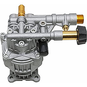 OEM Technologies 90028 Horizontal Axial Cam Replacement Pressure Washer Pump Kit, 3300 PSI, 2.4 GPM, 3/4" Shaft, Includes Hardware and Siphon Tube, for Residential and Industrial Gas Powered Machines, Silver