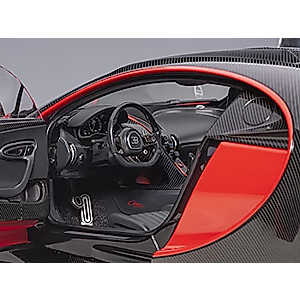 Auto Art Models 2019 Bugatti Chiron Sport Italian Red and Carbon Black 1/18 Model Car by Autoart 70996