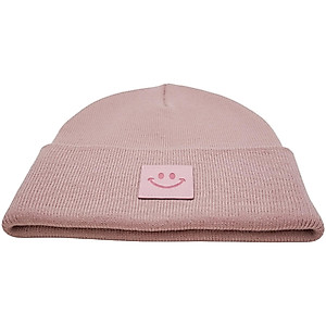 55cube Knit Cuffed Beanie for Women & Men - Stay Warm and Stylish All Season Baby Pink Beanie