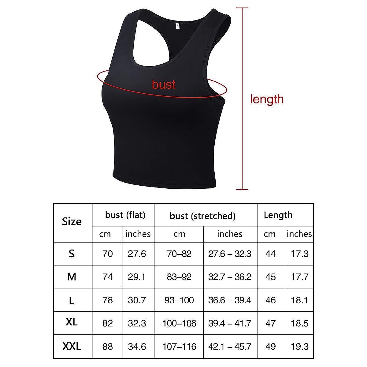 3-Piece Women's Crop Top Set, Workout Sleeveless Racerback Tanks - Black, White, Grey (X-Large)
