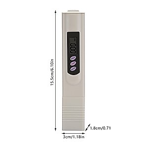 1Pc Digital Total Dissolved, PPM Meter Meter Solids Meter Pen Water Quality Purity TEMPPPM Testing with Automatic Power Off Function