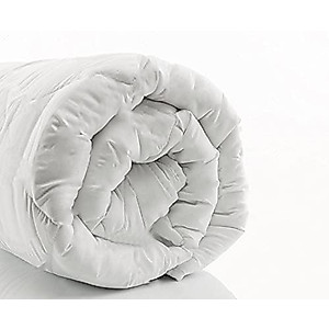 WHITEWRAP Down Alternative Comforter Queen | White | All Season Corner Duvet Tabs | Fluffy, Plush Microfiber Fill, Machine Washable, Duvet Insert | Stand Alone Comforter, Box Stitched