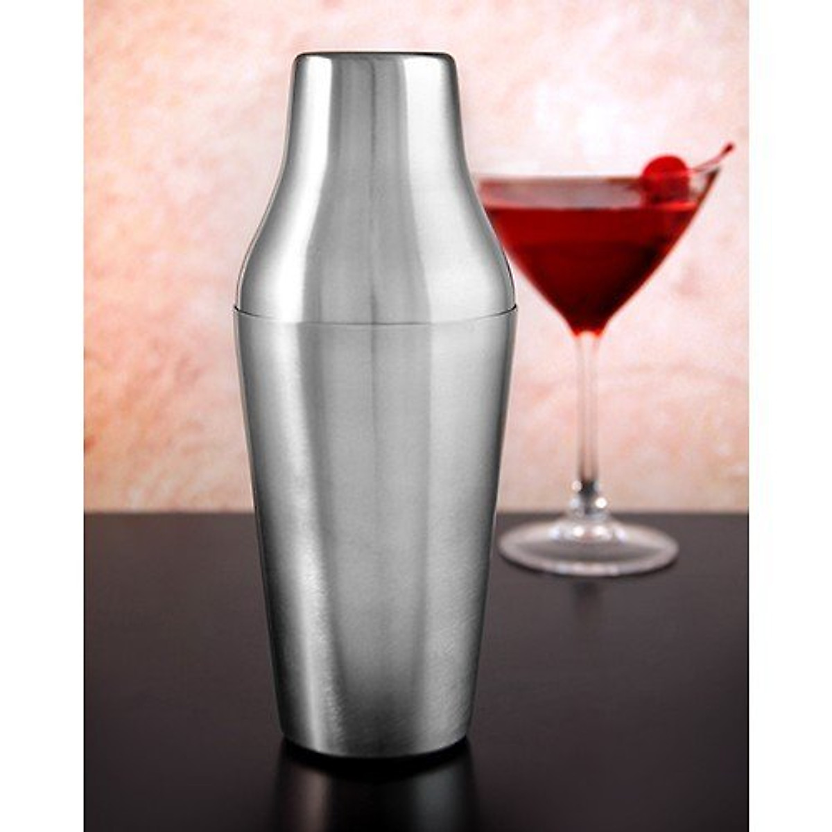 BarConic 2 pieces stainless steel cocktail shaker 18 ounces - martini drink mixer French shaker - professional barware bartender tool - alcohol drinks bartending gift - home bar accessories