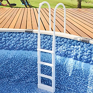 Main Access 200300 ProSeries Above Ground Pool Step Ladder, White