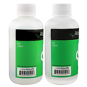 Atlas Scientific K 1.0 Conductivity Calibration Solutions - 12,880µS & 80,000µS - 125ml (4oz) Pack of 2