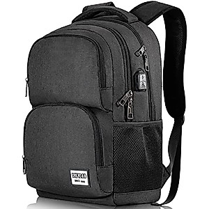 Travel Laptop Backpack, School Backpacks for Teens ,Computer Bag with USB Charging Port Fits 15.6 Inch Laptop, Water Resistant Durable Bookbag, Business Anti Theft Back Pack Gifts for Men Women, Black