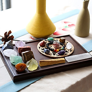 Crystals and Healing Stones, Healing Crystals for Beginners Set Gifts for Mothers Day, Include 7 Chakra Stones, 7 Tumbled Stones, Bracelet, Necklace, Selenite, Palo Santo for Positive Energy