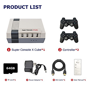 Kinhank Retro Game Console,Super Console X Cube with 90,000+ Video Games, Classic Mini Gaming Systems for TV,Plug and Play,Compatible with 70+ Emulators,Support 4K HD/AV Output