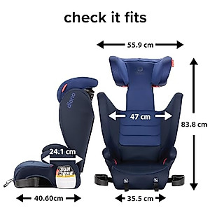 Diono Monterey 2XT Latch 2 in 1 High Back Booster Car Seat with Expandable Height & Width, Side Impact Protection, 8 Years 1 Booster, Blue