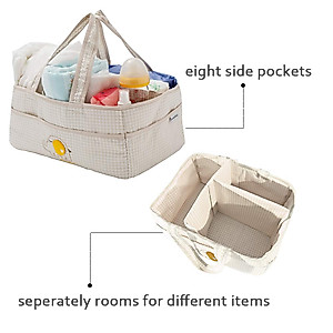 BLOOMSTAR Diaper caddy Baby Diaper Caddy Organizer Nursery Storage Bin Portable Holder Basket for Car |Gift Diapper Handbag