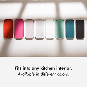 KIVY Glass butter dish with airtight lid that keeps butter soft - For countertop and refrigerator door shelf - Clear glass butter dish with cover - White Marble Butter holder with plastic plate