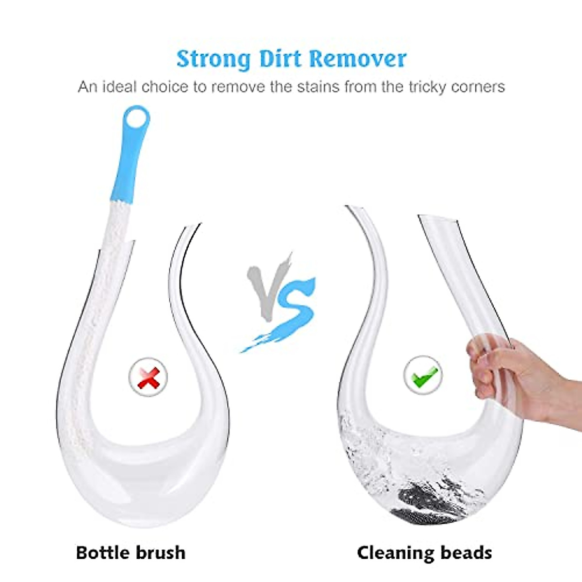 Simtive 1000 PCS Decanter Cleaning Beads, Cleaner for Wine Decanter, Carafe and Vase, 304 Stainless Steel Cleaning balls