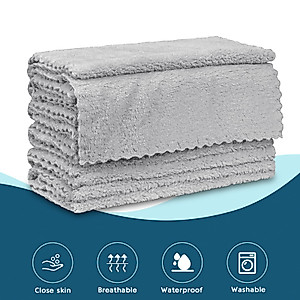 EASTARTIST Burp Cloths for Baby -20" by 10" Ultra Absorbent Burp Cloth, Hand Washcloths,Newborn Towel - Milk Spit Up Rags Burp Cloths for Unisex,Boy, Girl-Burp Cloths Set(Grey,8 Pack)