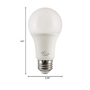 Euri Lighting EA19-15W2050e, LED A19 15W (100W Equivalent), 1600lm, Dimmable, 5000K (Cool White) E26 Base, Fully Enclosed Rated, Damp Rated, UL & Energy Star, 3YR 25K HR Warranty