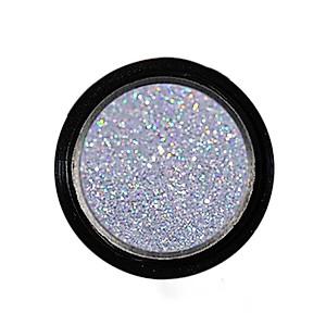 Holographic Laser Nail Powder Chrome Nail Powder Rainbow Color Manicure Pigment Glitter Dust with Multicolor Mirror Effect Shinny Holo Nail Powder with Nail Sponge Brush