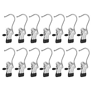 Frezon 15 Pack Boot Hanger Legging Organizer for Closet, Boot Holder, Hanging Clips, Portable Multifunctional Hangers Single Clip Space Saving for Jeans, Hats, Tall Boots, Towels(Black)