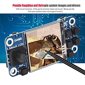 1.54in LCD Display Touch Screen Mini Game Console Screen Board Module for Raspberry Pi 2B/3B+/Zero W