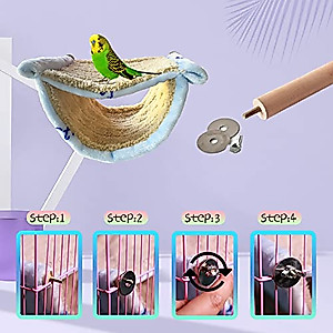 2Pcs Bird Nest Bed,Parrot Hanging Hammock Snuggle Hut Parrot House Bed Tent Toy Bird Cage Perch for Parakeet Budgies Cockatiels Cockatoo Finch Hamster Chinchilla