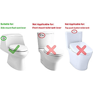 Toilet Flush Handle Replacement, Side Mount Toilet Tank Lever Fit for Kohler 85114-CP Trip Lever Kit, Polished Chrome