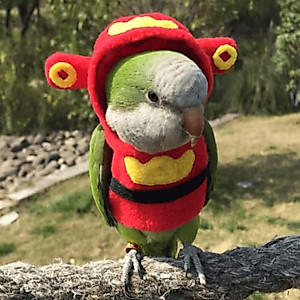 Bird Costume Bird Diaper Flight Suit Bird Clothes Cosplay Photo Prop for Parrots Lovebird Parakeet Cockatiel Small Animals Apparel (Without Diaper,Cockatiel)