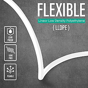 Metpure 1/4" OD NSF Certified 25 Feet Length Tubing for Reverse Osmosis De-ionized Water Filtration Systems, Refrigerators, and Other Appliances (1/4" OD, 25', White)