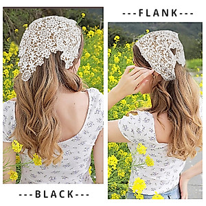 WELROG 6 PCS Hair Scarf, Hair Bandanas Chiffon Head Kerchief, Vintage Knitted Headband for Women, Headwrap for Girls