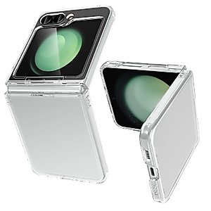 BOOLAKOS for Samsung Galaxy Z Flip 5 Case, Clear Slim Thin Protective Phone Cases, Transparent Shockproof Case for Z Flip5