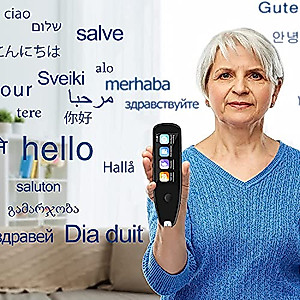 Pen Translation Device, scanning Translation Reading Pen - multilingual Dictionary Pen with Bluetooth/Wi-Fi/AI Voice Assistant| Scan Text and translate | Speak and translate - Wireless and Offline