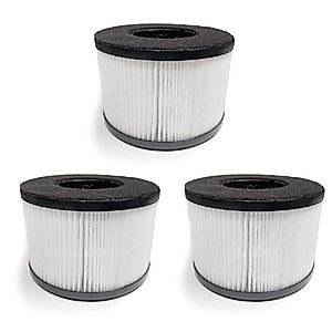 Nispira True HEPA Carbon Filter Replacement Compatible with Partu BS-03 HEPA Air Purifier, 3 Packs