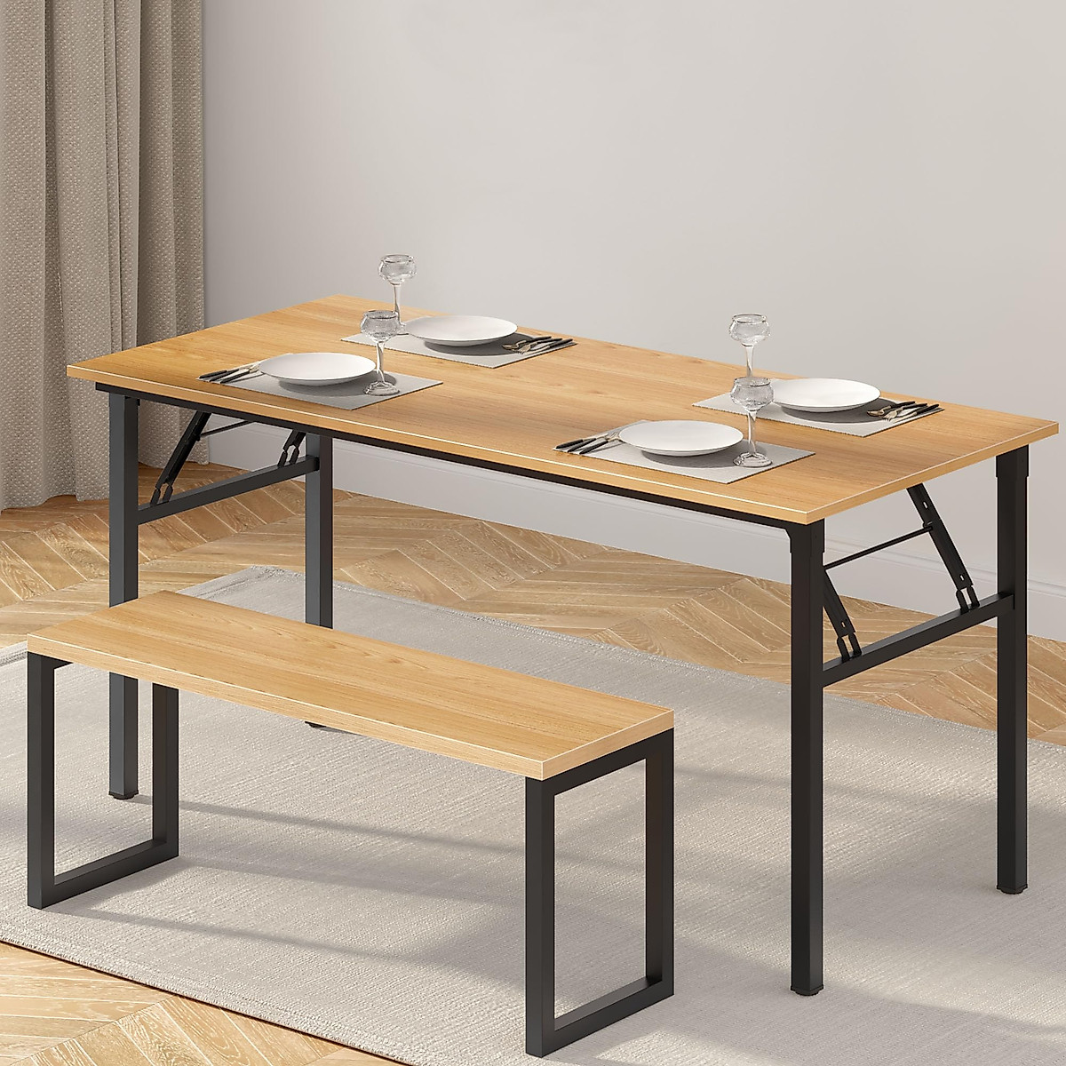 Need Home Office Desk - Large Computer Desk Sturdy Table Foldable Desk Gaming Computer Table No Assembly Required AC5BB 60 inch