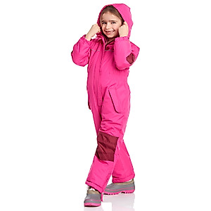 Wippette Baby Girls’ Snowsuit – Waterproof Insulated Fleece Lined Pram Snowmobile Ski Suit Coveralls (18M-6X), Size 5/6, Pink