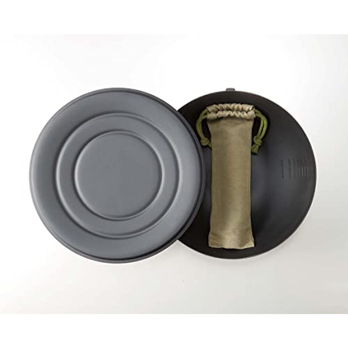 Skater IRCN1-A Outdoor Use, Removable Handle, Wok, 9.1 inches (23 cm), Lid with Storage Bag, No Seasoning Required, No Empty Boning, Camping Frying Pan, From Kanji