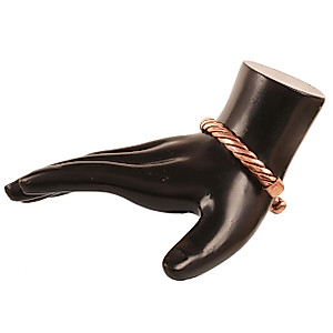 Touchstone copper magnetic bracelet tibetan style. hand forged with solid and high gauge pure copper. set of 3 different designs in twisted pipe braided wires style.