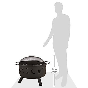 Landmann 28345 Big Sky Stars and Moons Firepit, Black