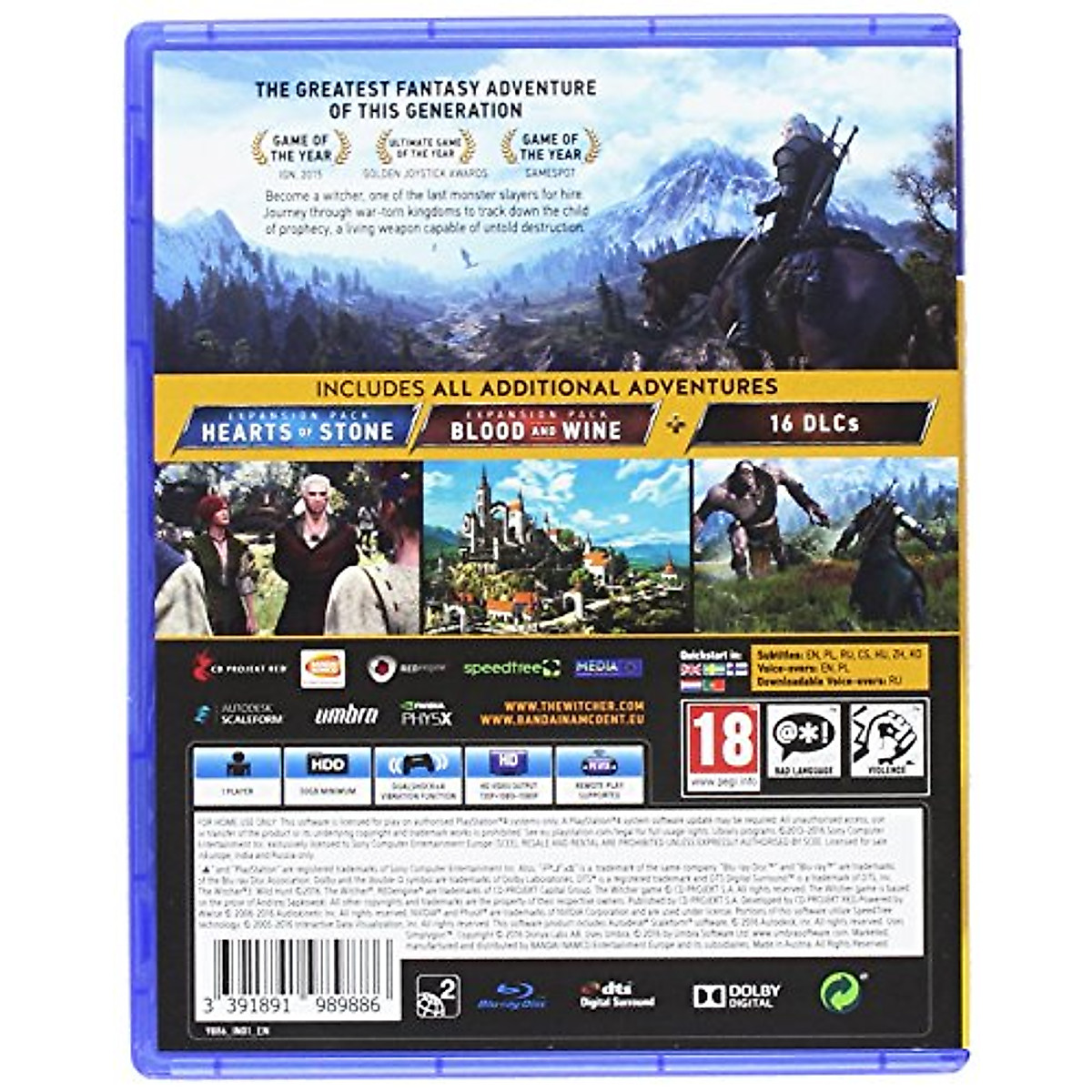 The Witcher 3 Game of the Year Edition (PS4)