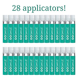 GO Smile Teeth Whitening Stain Erasers, (28 Single-use, applicators), On-The-Go Instant Teeth Cleaning, removes Coffee, red Wine and Tea Residue from Teeth Before Stains Set in, Mint Flavored