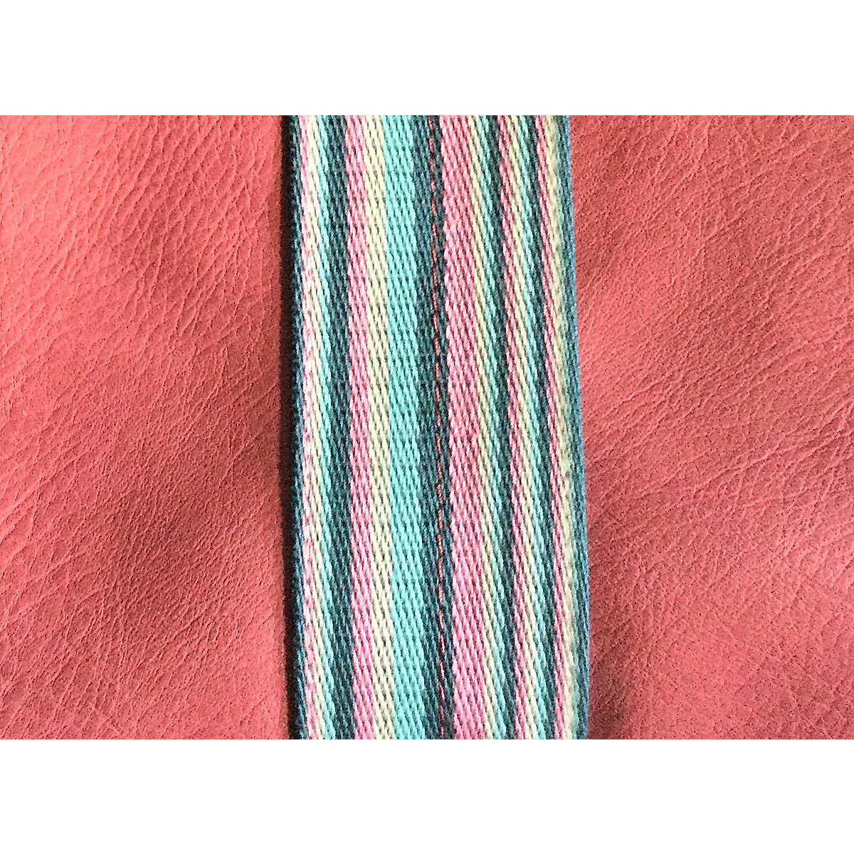 Bungalow360 Original Vegan Leather Striped Pouch Wristlet (Rose)