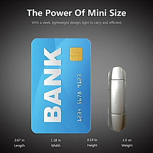 Reletech Portable SSD USB 3.2 Gen2 Type-C Dual Connectors up to 480MB/s Aluminum Mini External Solid State Drive Compatible with PS4/XBox/Phone/TV/Windows/Mac(256GB)