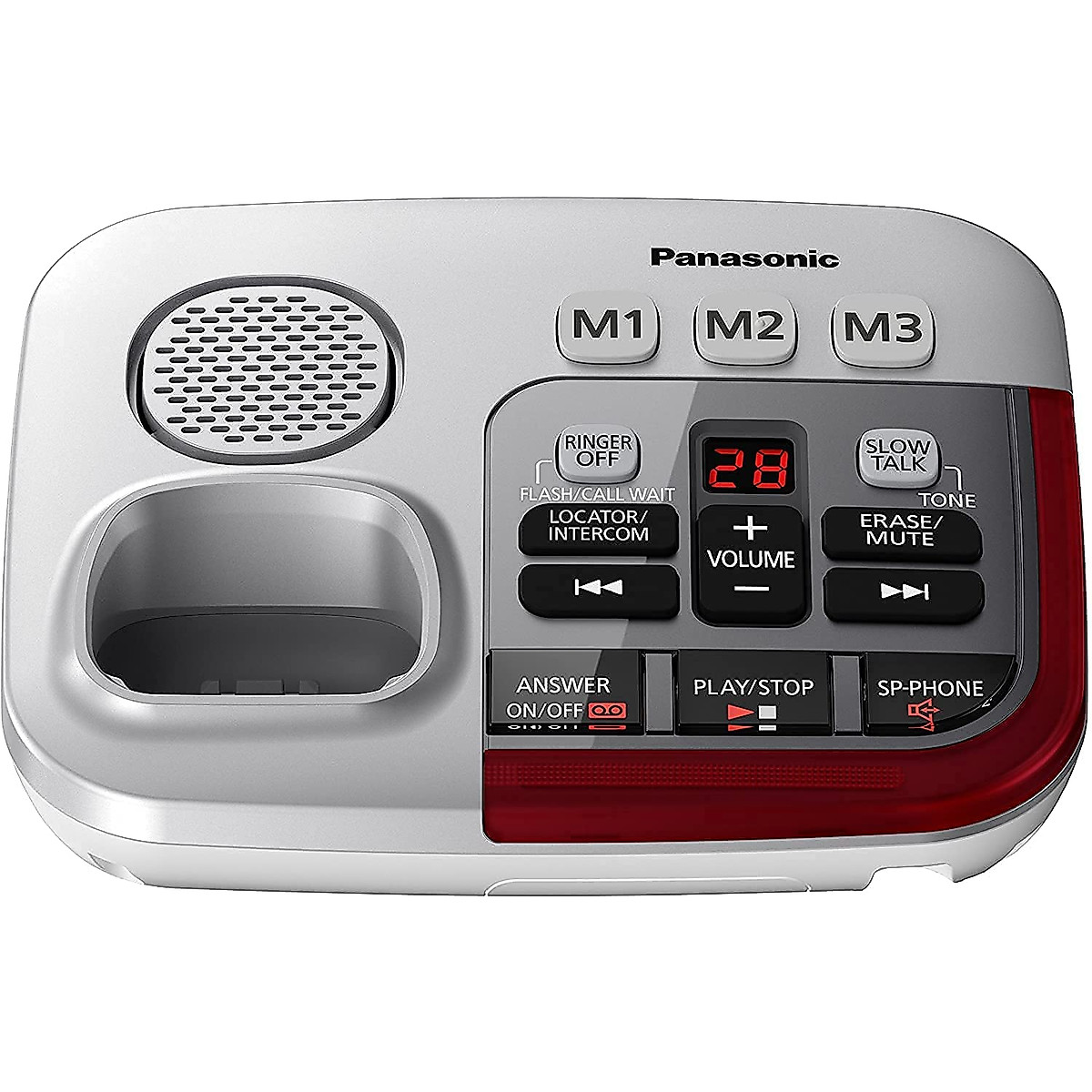 Panasonic KX-TGM450S + (1) KX-TGMA45S Volume Booster Upto 50 dB Slow Talk Control Noise Reduction Talking Caller ID Amplified Cordless Phone-2 Handset