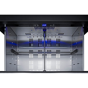 Summit Appliance SPR3032D 30" Wide 2-Drawer All-Refrigerator, Indoor/Outdoor compatible; 5.42 cu.ft Capacity; Stainless Steel Drawers; Frost-free Operation; Drawer Dividers