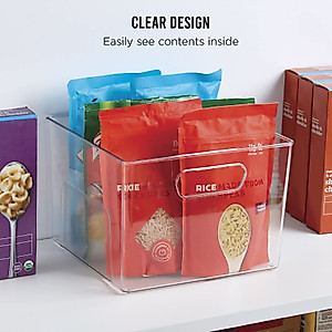 Copco Square Clear Bin, 8.5 x 8.5 x 6-Inch, for Kitchen, Fridge, Pantry, Laundry, and More