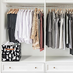 13x13x13 Storage Cube Bins Funny Halloween Ghost Storage Cubes 13 inch Collapsible Storage Bins Cubby Storage Baskets for Organizing Shelf Cabinet Bookcase Boxes