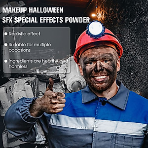 BOBISUKA Makeup Special Effects Dirt Powder for Halloween Makeup Theme Party Wedding Movies Stage Performances Cosplay(0.78 oz)(Charred Ash)
