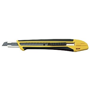 Utility Knife, 5 3/4 In, Yellow/Black