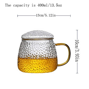 Lxuwbd - Handmade Japanese style heat resistant fashion glass coffee cup, Infusion mugs,tea cup, milk cup, breakfast cup, oat, yogurt cup (A)