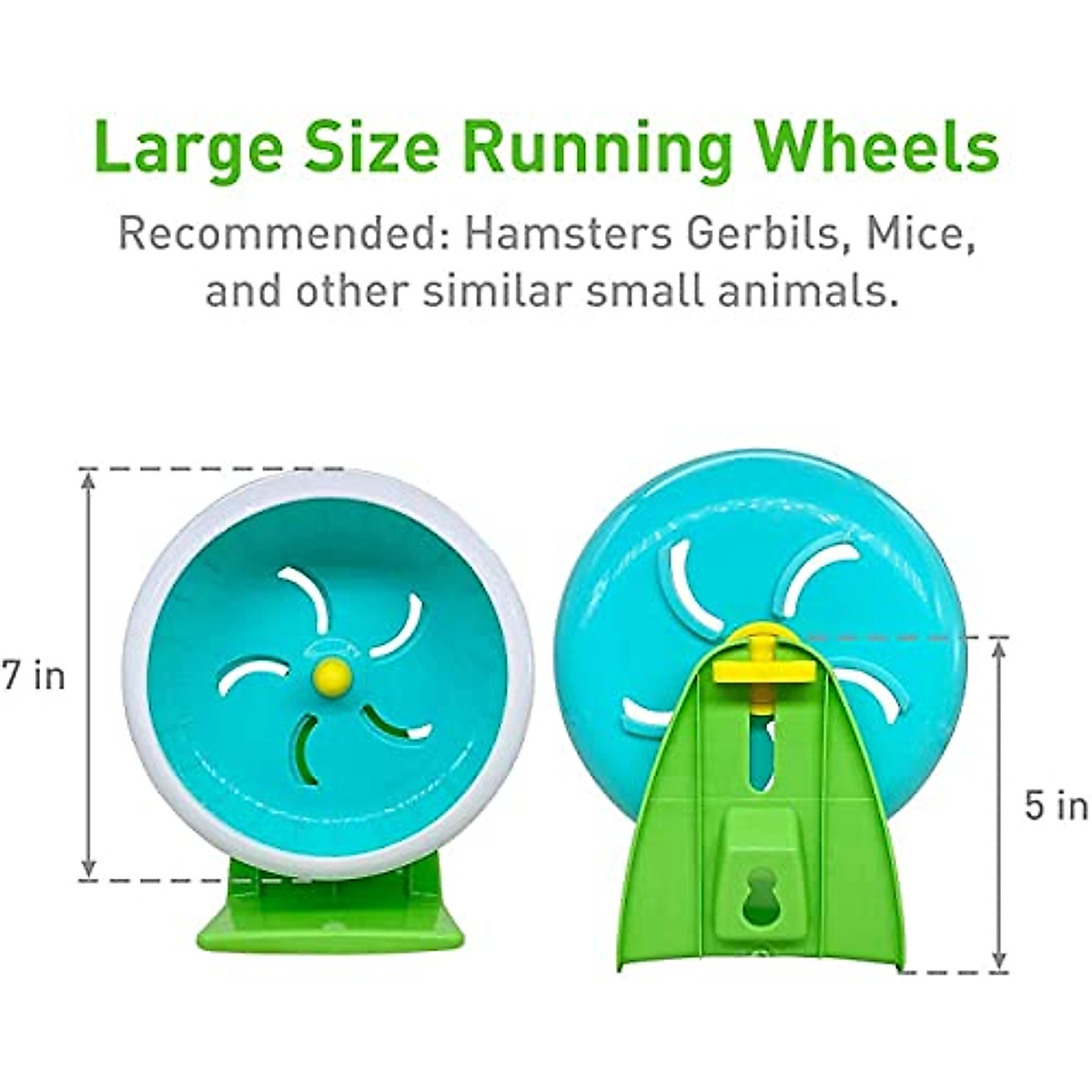 kekafu Silent Hamster Exercise Wheels Toy 7 inch Stand Silent Spinner-Quiet Hamster Wheel,Super-Silent Hamster Exercise Wheel, Silent Spinner Hamster Wheel for Hamsters,Gerbils,Mice,Small Pet